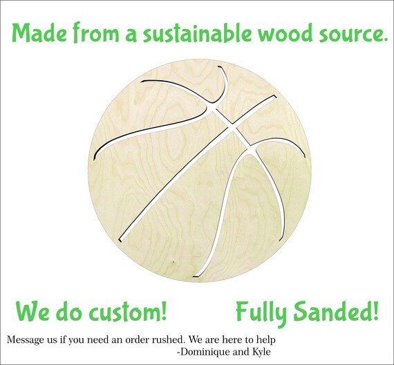 Basketball multiple Sizes Wood Cutouts Wood Craft | Etsy