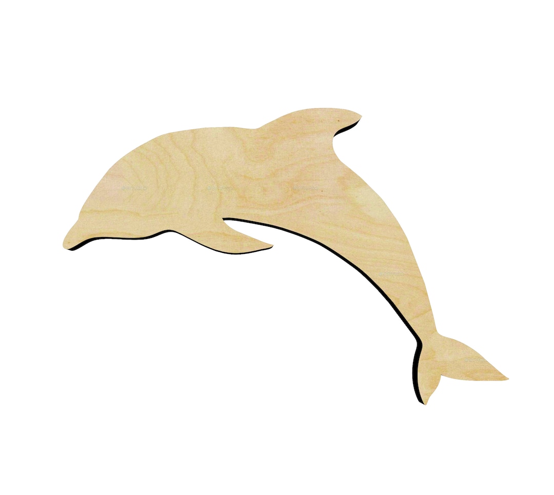 Dolphin -multiple Sizes-cut Outs Wood Craft Supply-finished or ...