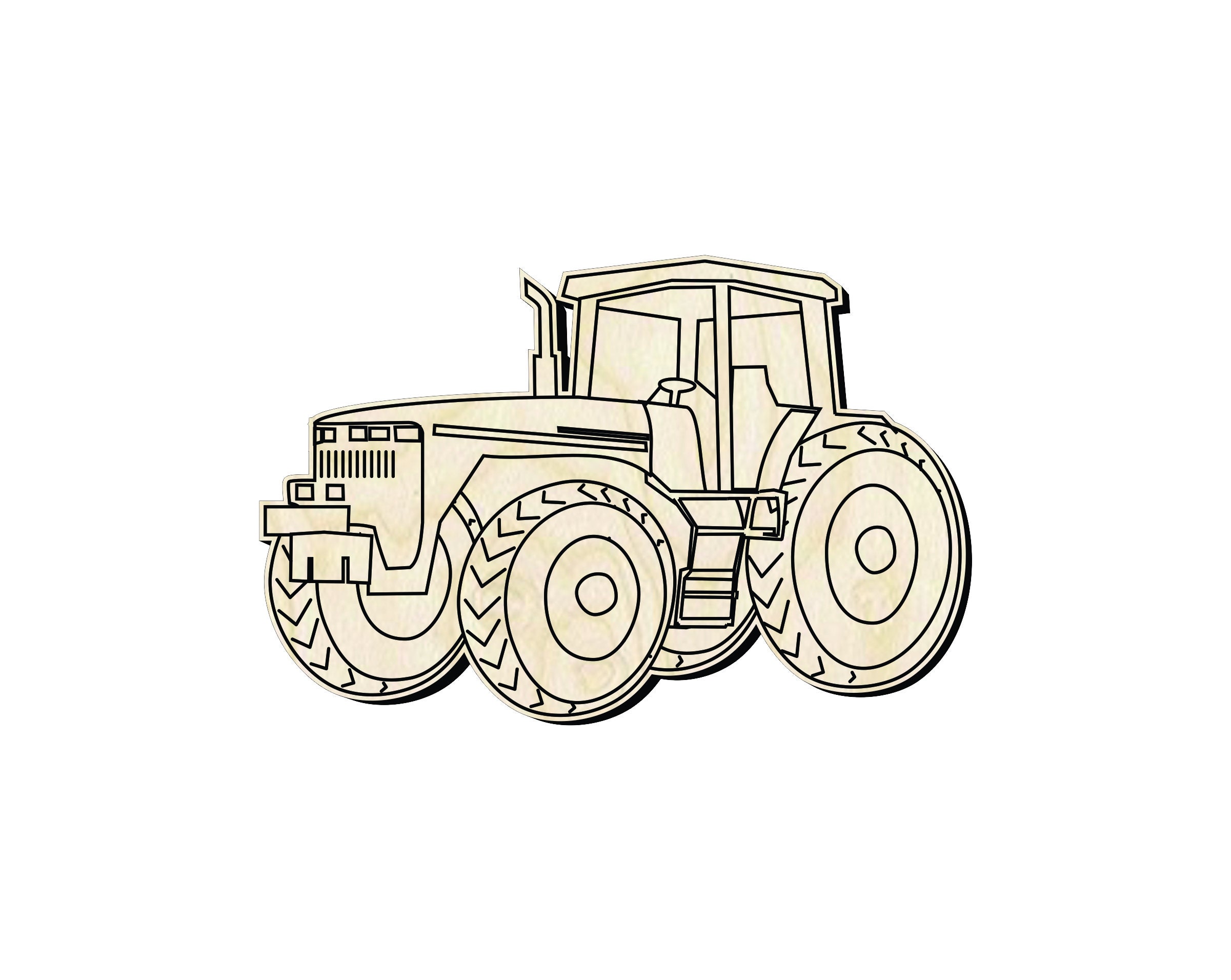 Tractor Wood Cutout, John Deer Inspired Tractor Wood Cutout, Multiple ...