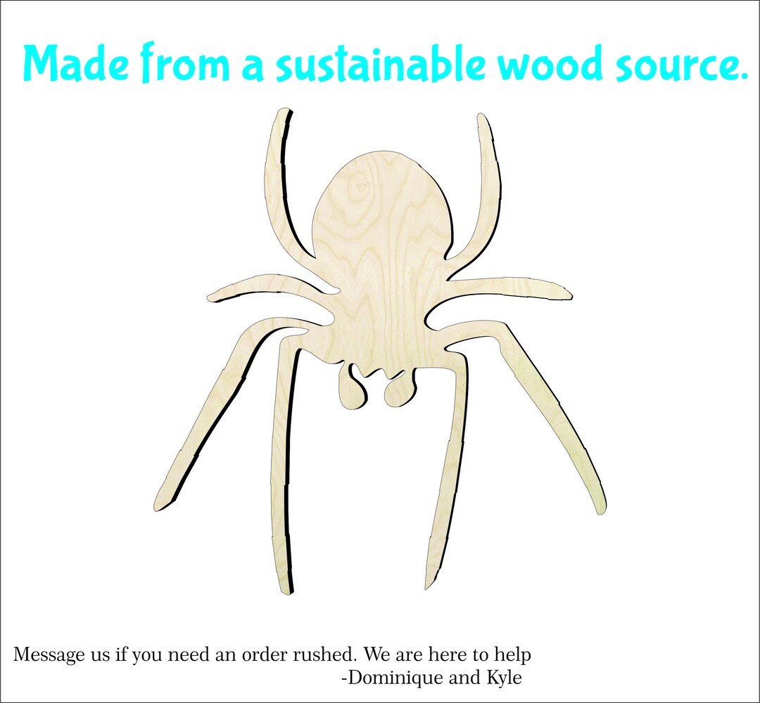 2"- 20" Spider Wood Cutout Craft Supply-sanded-#3 - Etsy