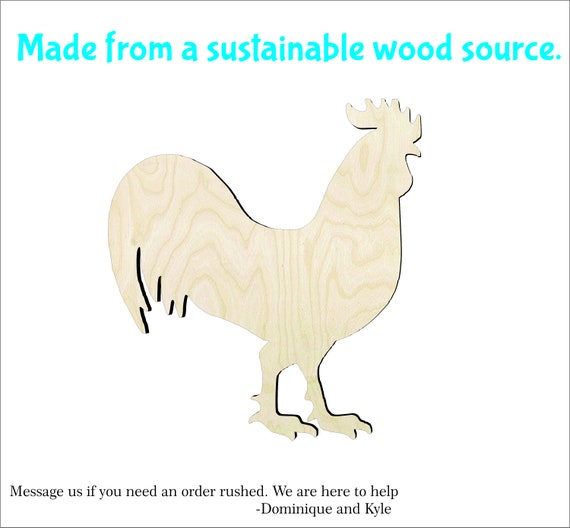 Chicken multiple Sizes Wood Cutout Craft Supply-sanded | Etsy