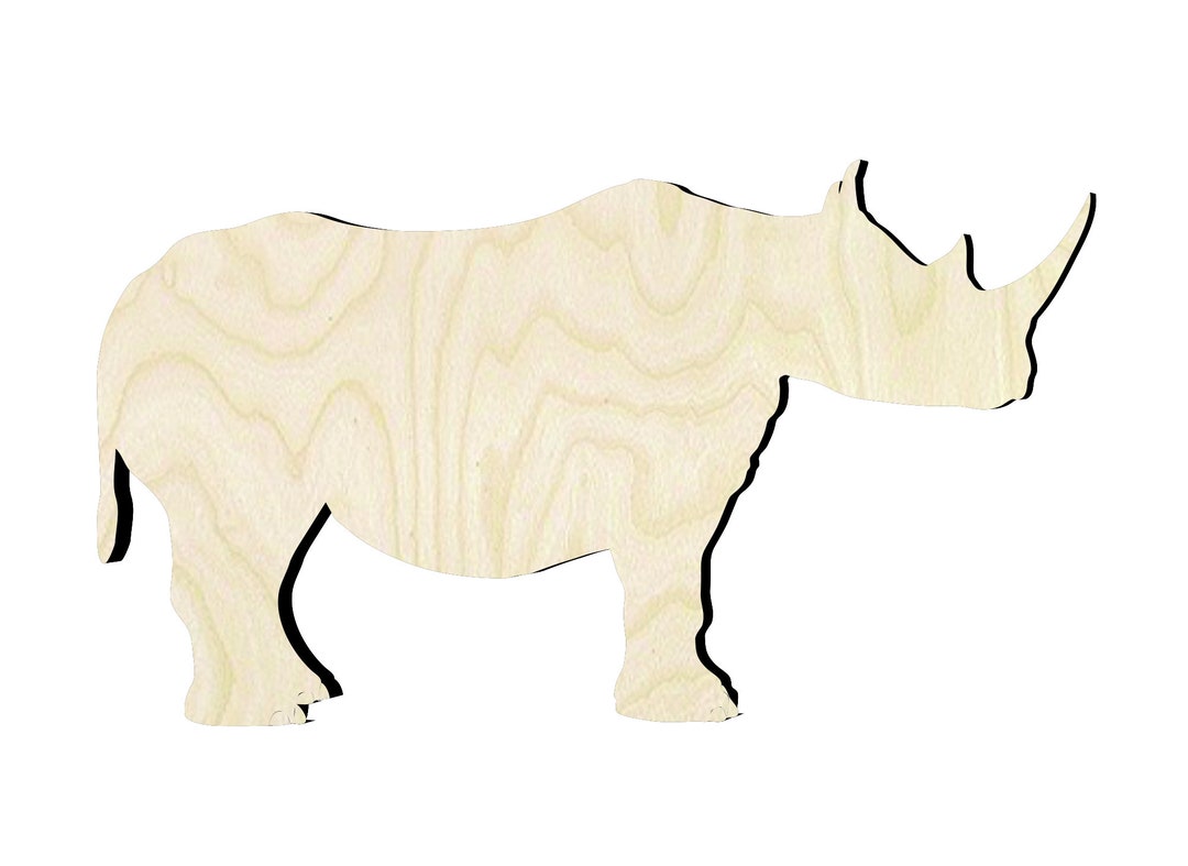 Rhino -multiple Sizes-cut Outs Wood Craft Supply-sanded - Etsy