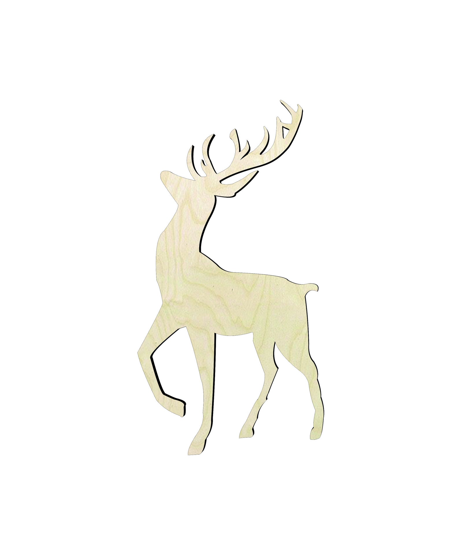 2"- 20" Deer Cutouts #2 Wood Craft Supply-sanded or Unsanded - Etsy