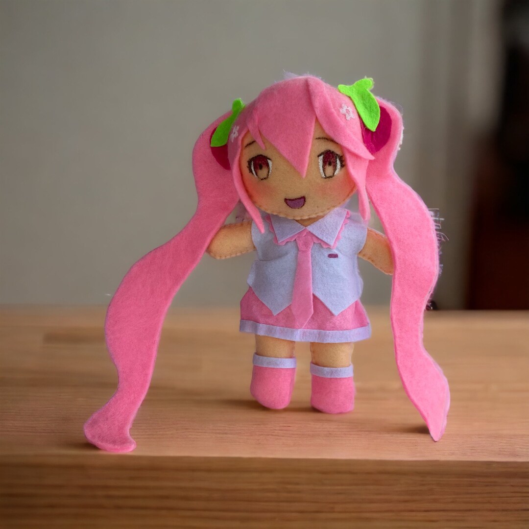 Chibi Sakura Miku Stuffed Toy - Etsy