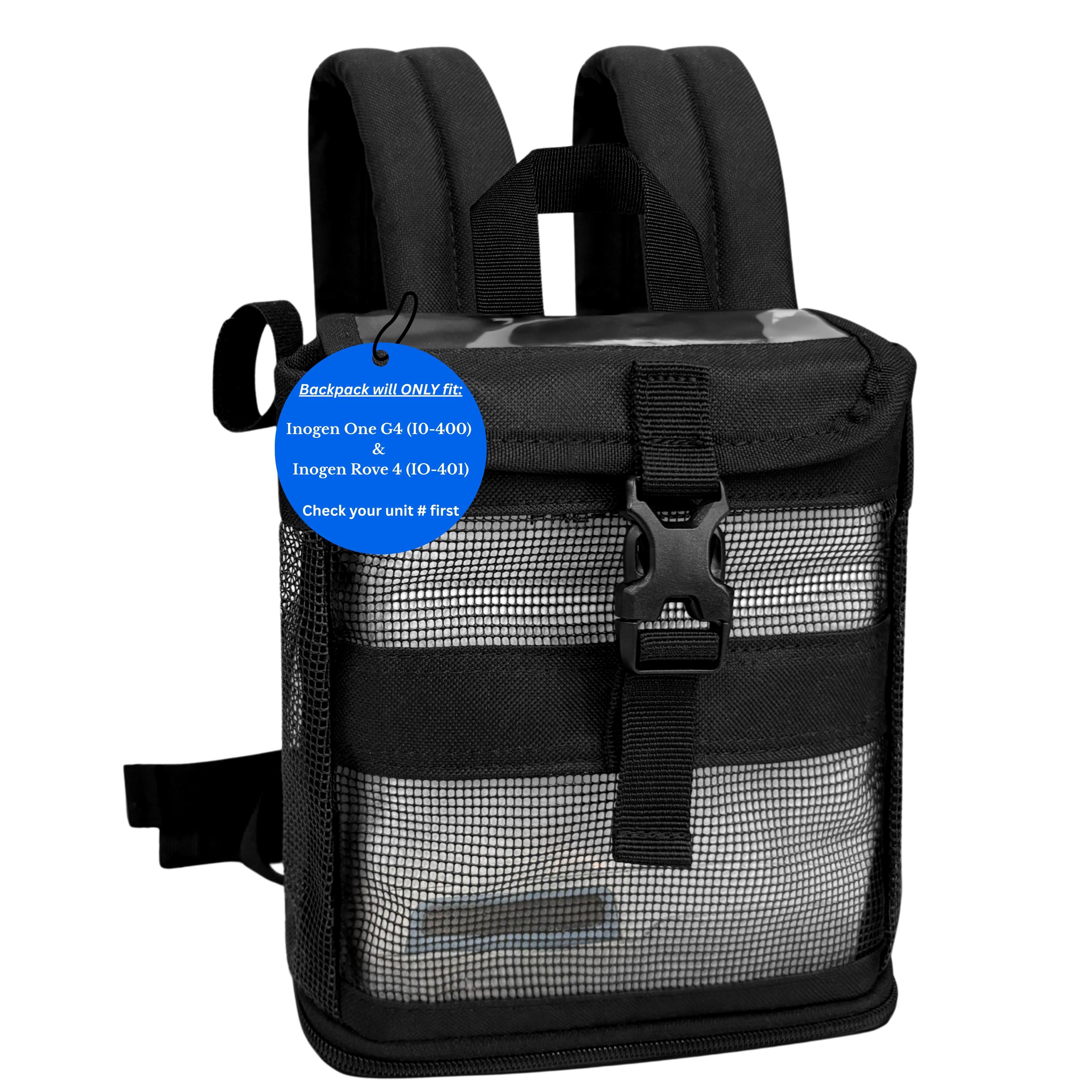 Inogen One G4 Backpack Ultralightweight, Zippered Bottom, Mesh Panels ...