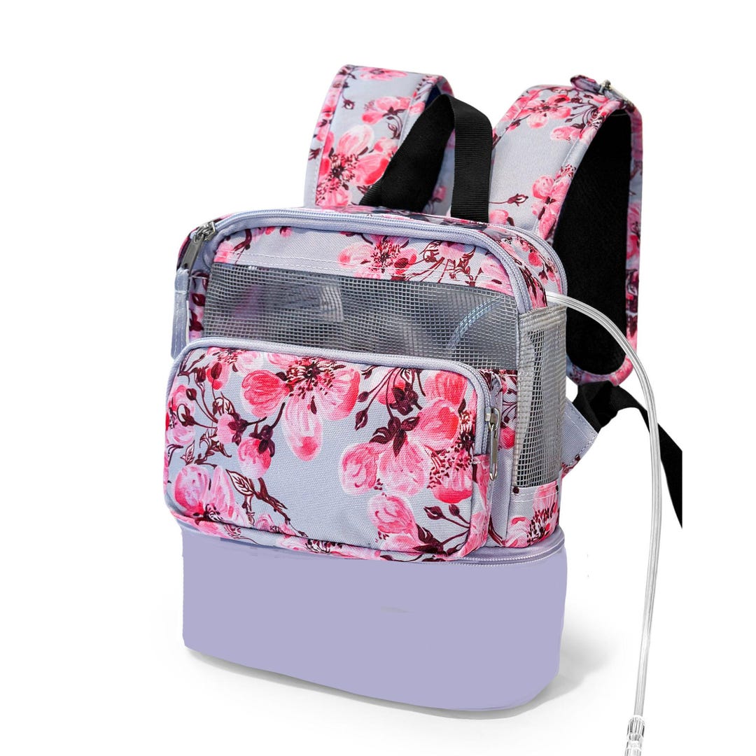 O2totes Rhythm Healthcare P2 Backpack: Lightweight Floral Oxygen ...
