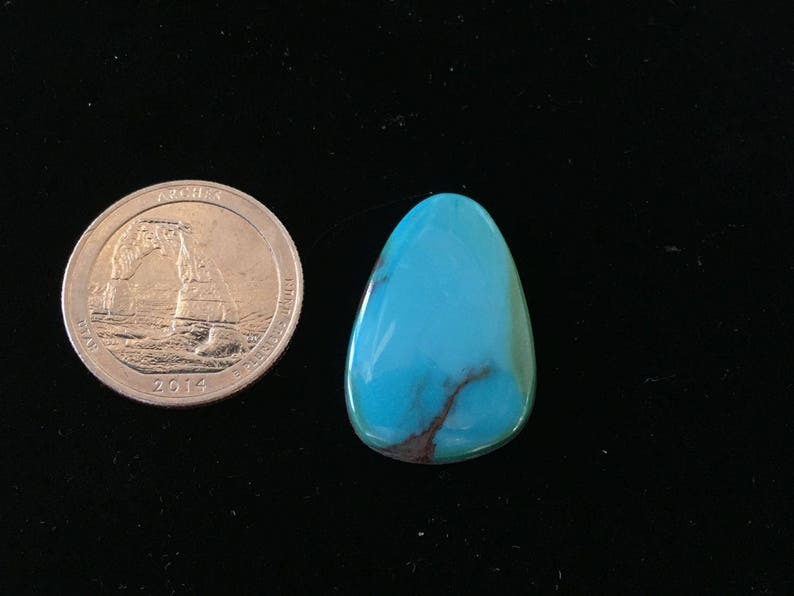 Natural Bisbee Blue Turquoise Cab 17.5 Carats - Etsy