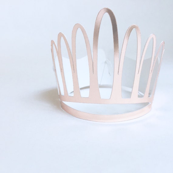 Mini Rose Gold Paper Crown 1st Birthday Party Crown | Etsy