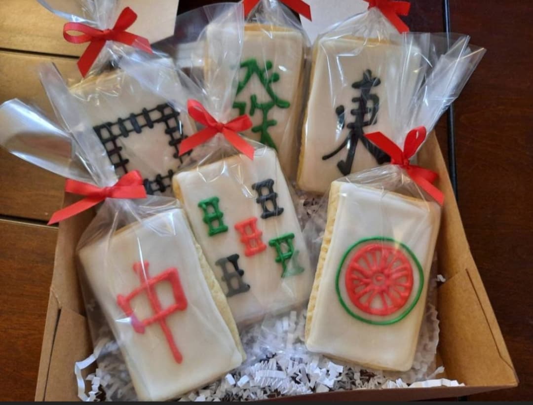 24 Mahjong Tile Sugar Cookies - Etsy