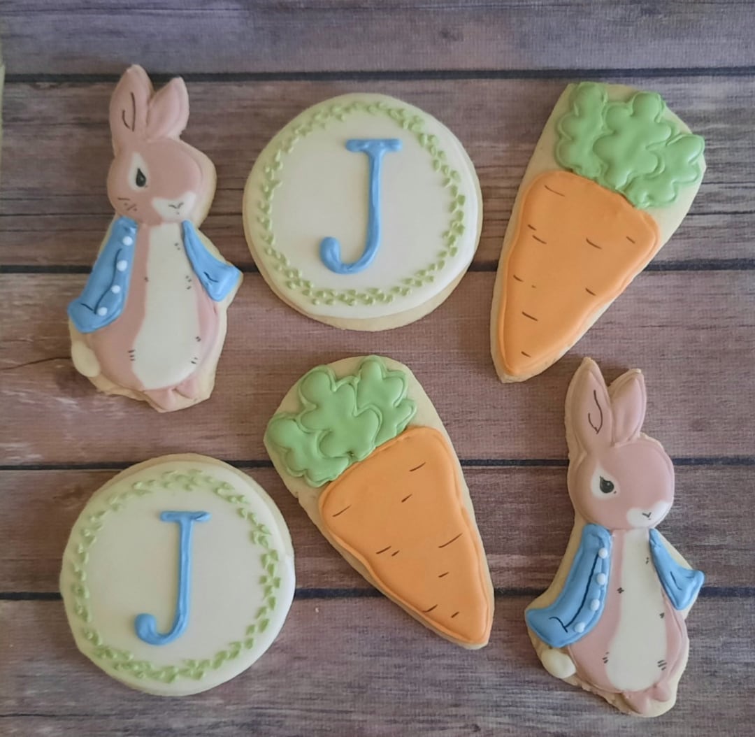 Peter Rabbit Inspired Personalized Baby Shower Sugar Cookies - Etsy