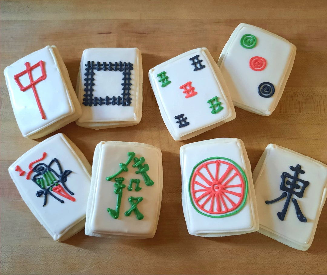 Set of 8 Mahjong Tile Sugar Cookies - Etsy