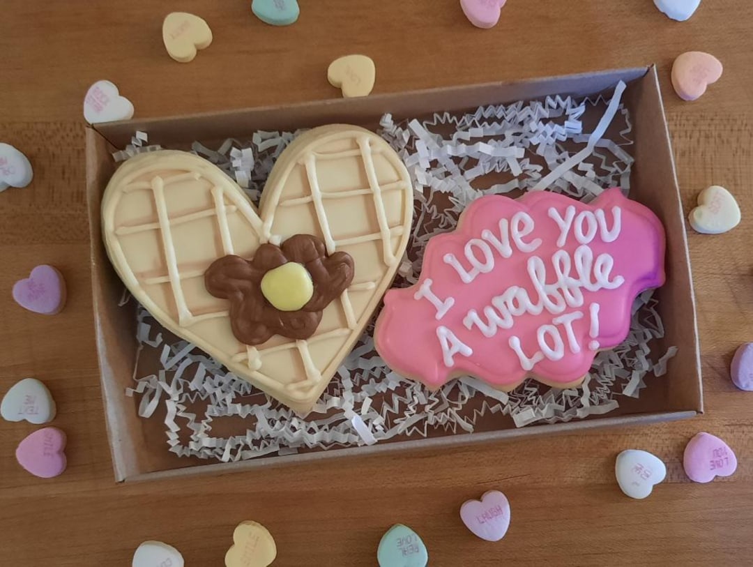 I Love You a Waffle Lot Valentine's Day Sugar Cookies - Etsy