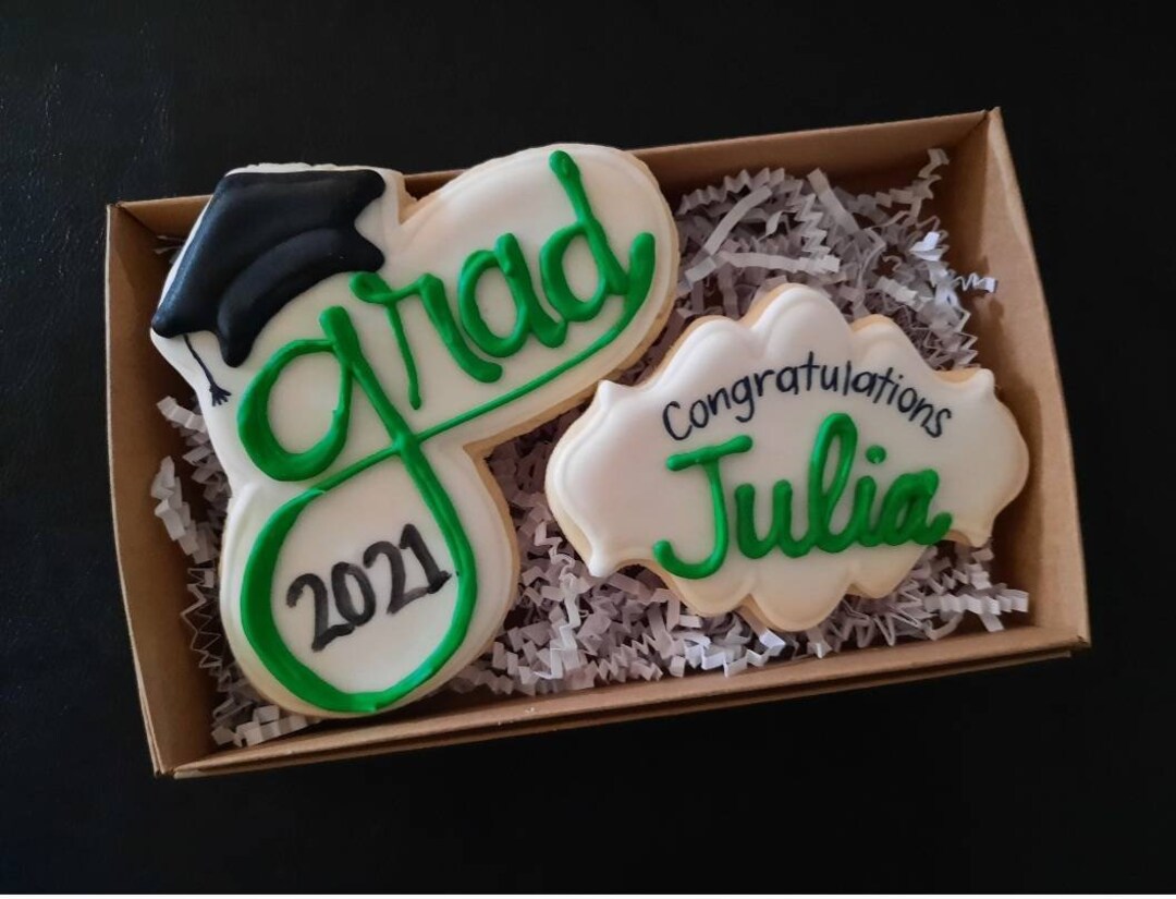 Personalized Graduation Cap Sugar Cookies - Etsy