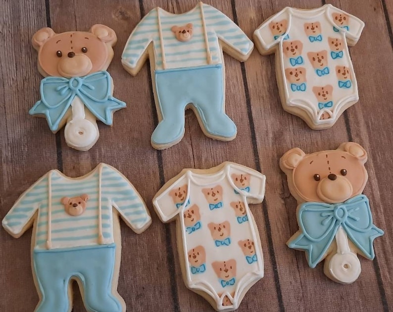 Teddy Bear Baby Shower Cookies - Etsy