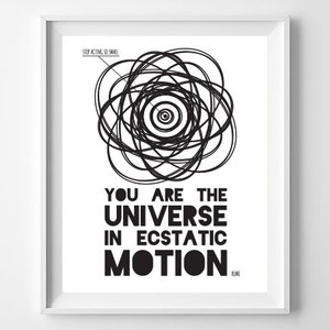 Stop Acting Small You Are the Universe 8x10 Poster Instant - Etsy
