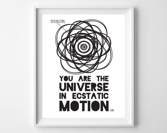 Stop Acting Small You Are the Universe 8x10 Poster Instant | Etsy
