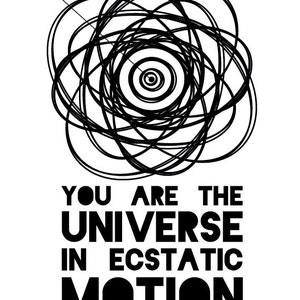 Stop Acting Small You Are the Universe 8x10 Poster Instant - Etsy