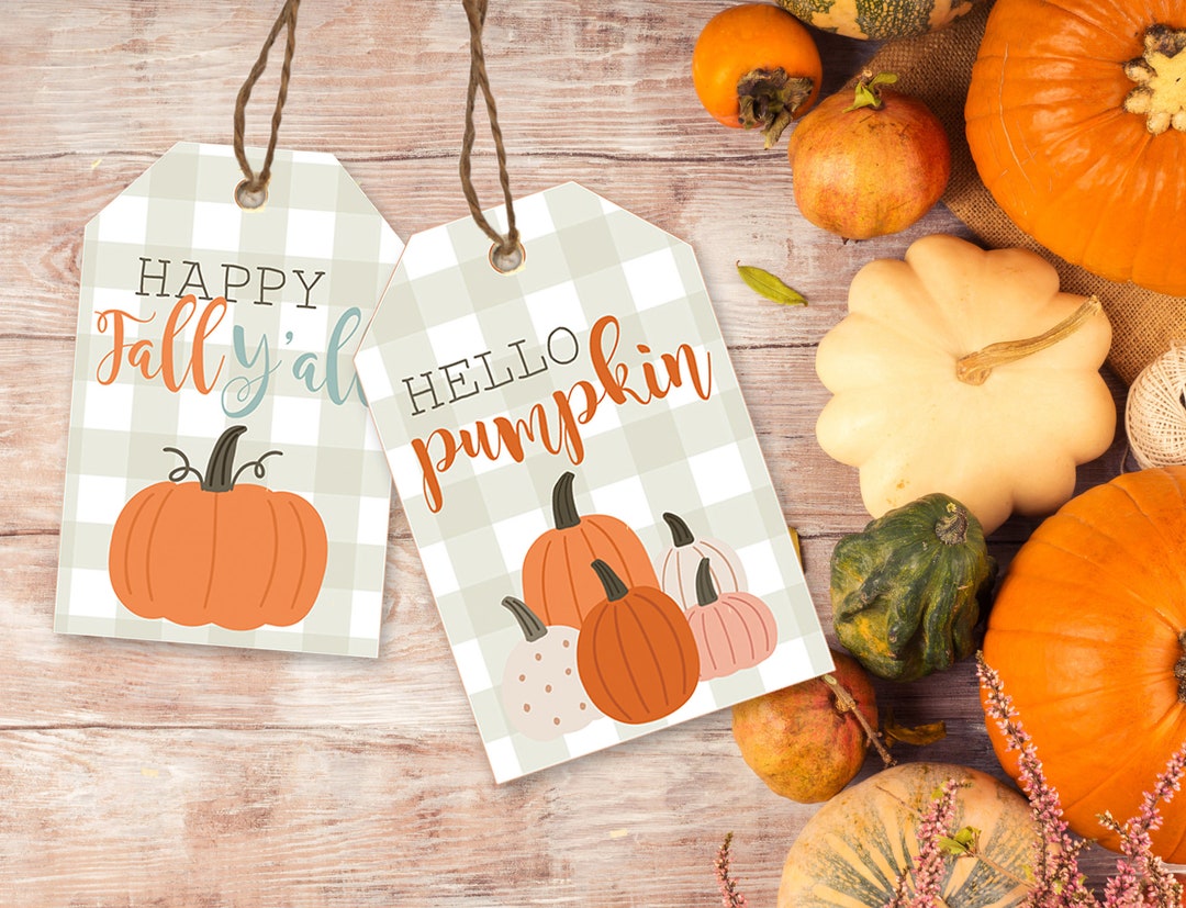 Printable Fall Gift Tags: Autumn Treat Basket Tags (digital Download ...