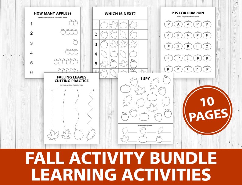 Fall Activity Printable | Preschool Printable Activity | Autumn ...