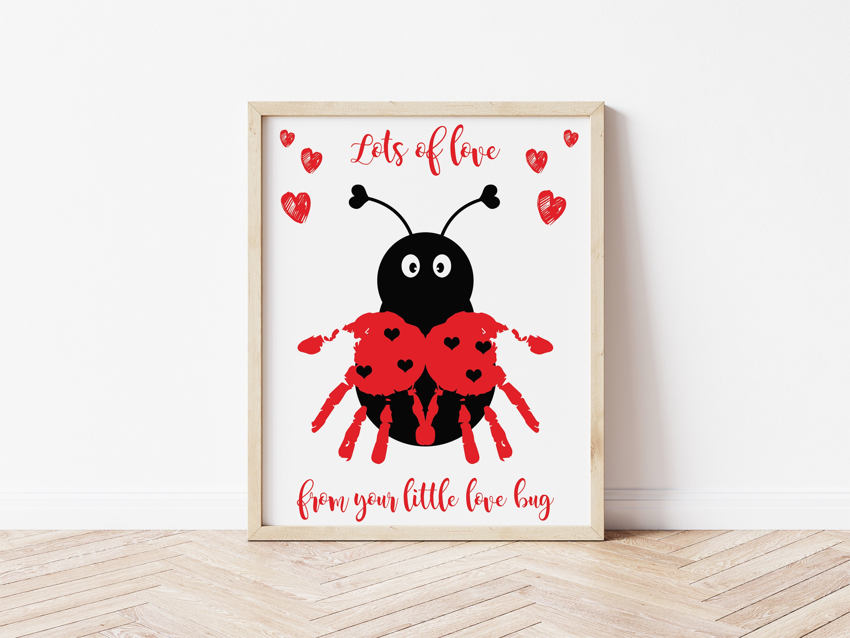 Ladybug Handprint Art: Valentine's Day Keepsake (PDF) - Etsy
