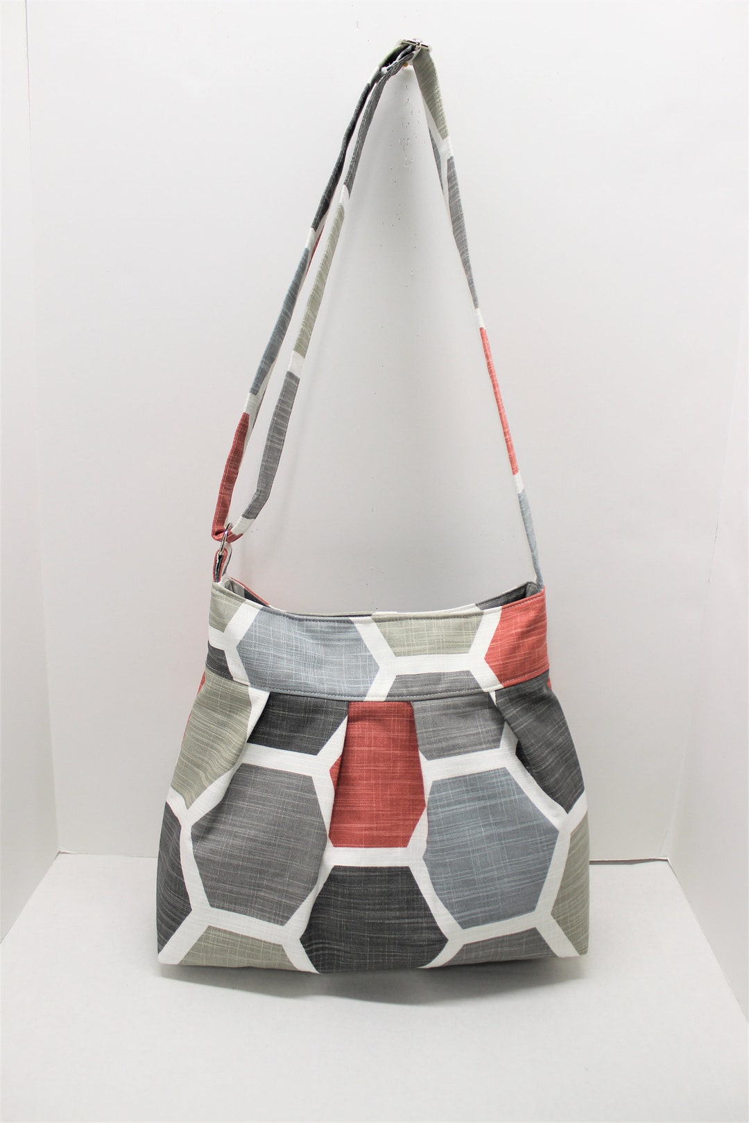 Boho Crossbody Bag, Canvas Fabric Crossbody Bag With Inside Pockets and ...