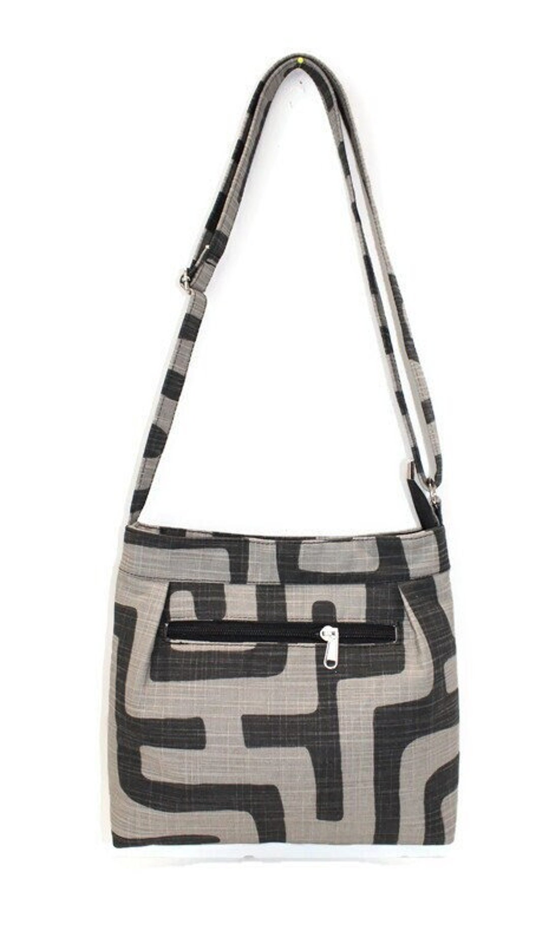 Small Canvas Crossbody Bag With Inside and Outside Pockets, Adjustable ...