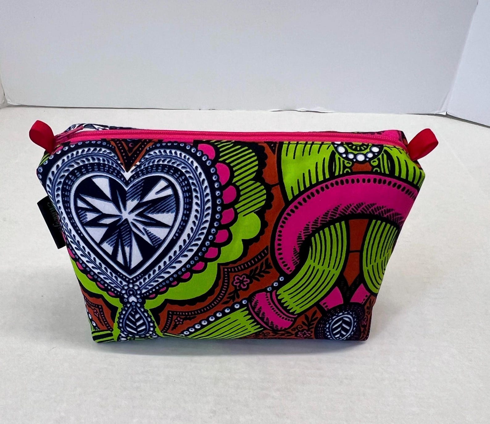 African Print Cosmetic Pouch: Handmade Cotton Makeup Bag - Etsy