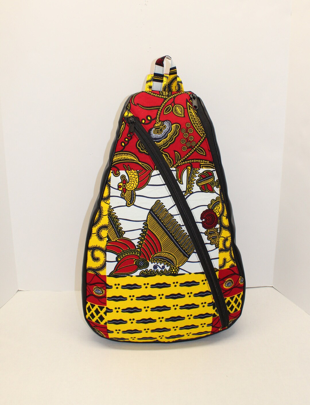 African Fabric Backpack, Unisex Sling Backpack, African Print Bag, Faux ...