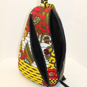 African Fabric Backpack, Unisex Sling Backpack, African Print Bag, Faux ...