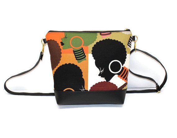 Small Crossbody Bag Afro Purse African Women Afro Bag | Etsy