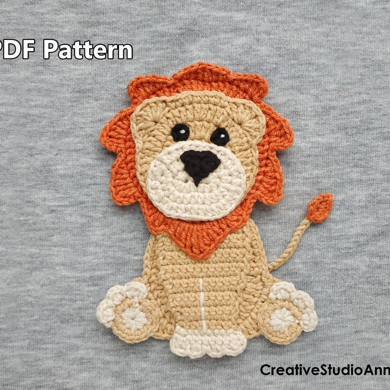 Lion Applique - Etsy