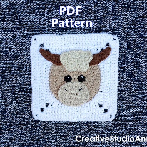 Crochet Tiger Square Pattern/ Animal Granny Square Motif/ - Etsy