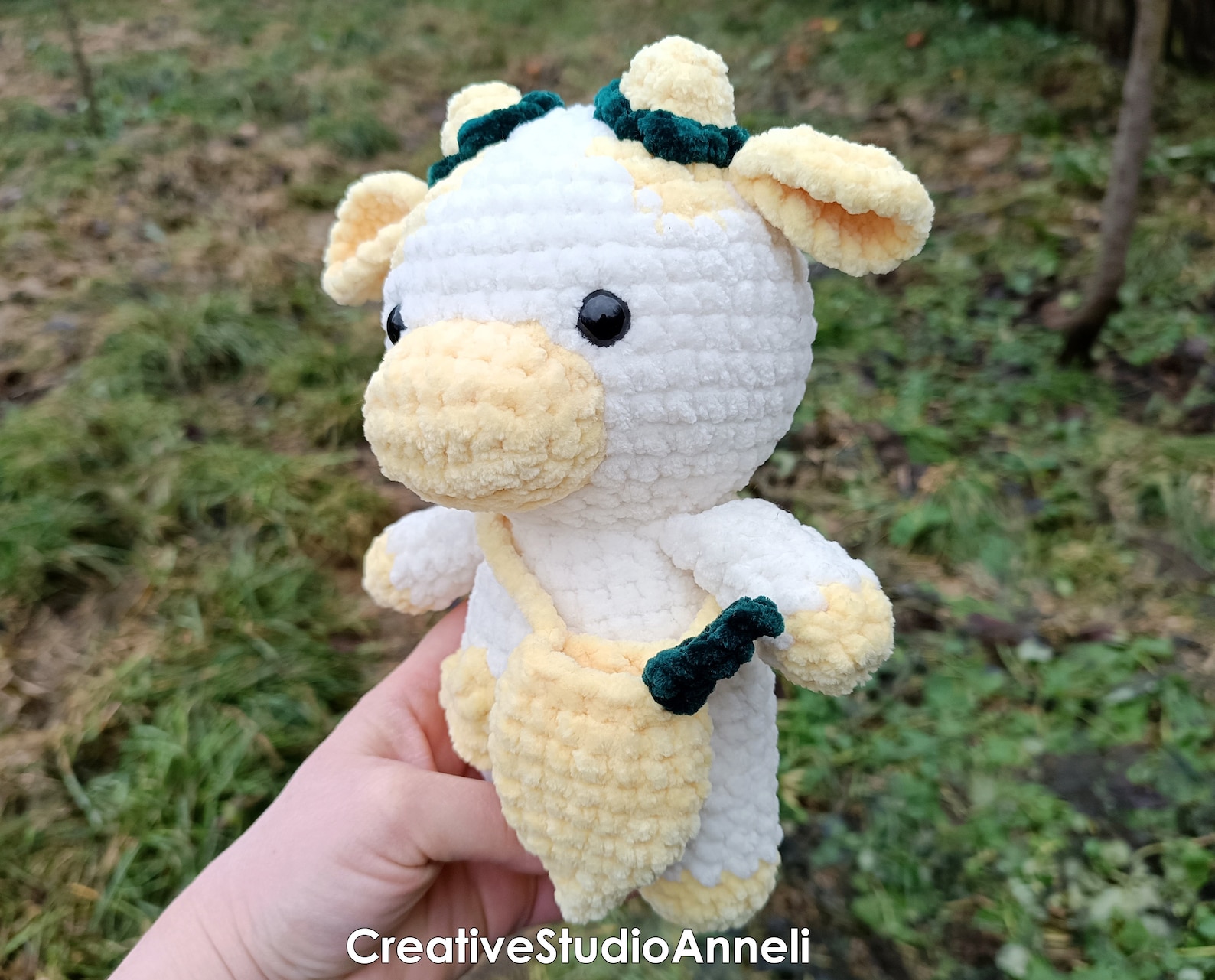 Crochet Lemon Cow Plushie: Handmade Stuffed Animal Toy - Etsy