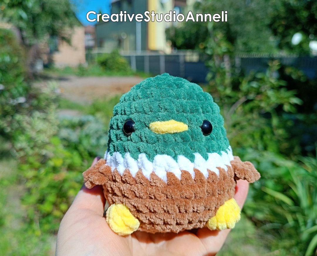 Crochet Mini Duck Plushie/ Mallard Duck Plushie/ Kawaii Duck Plush ...