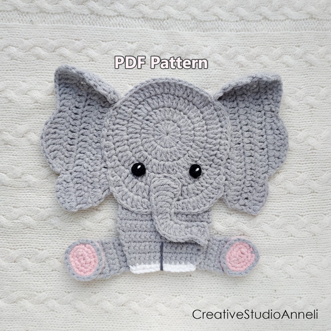 Crochet Elephant Applique Pattern: Beginner-friendly (PDF Pattern) - Etsy UK