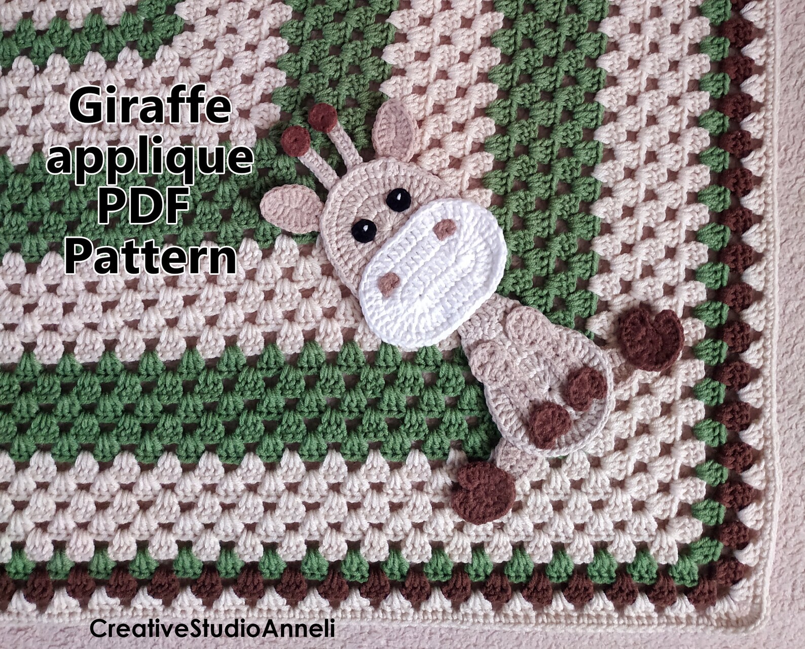 Crochet Giraffe Applique Pattern: Baby Blanket Decor (PDF Pattern) - Etsy