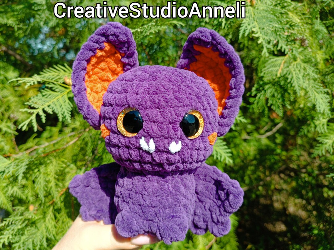 Crochet Bat Plushie/ Baby Bat Toy/ Halloween Plushies/ Amigurumi Bat ...
