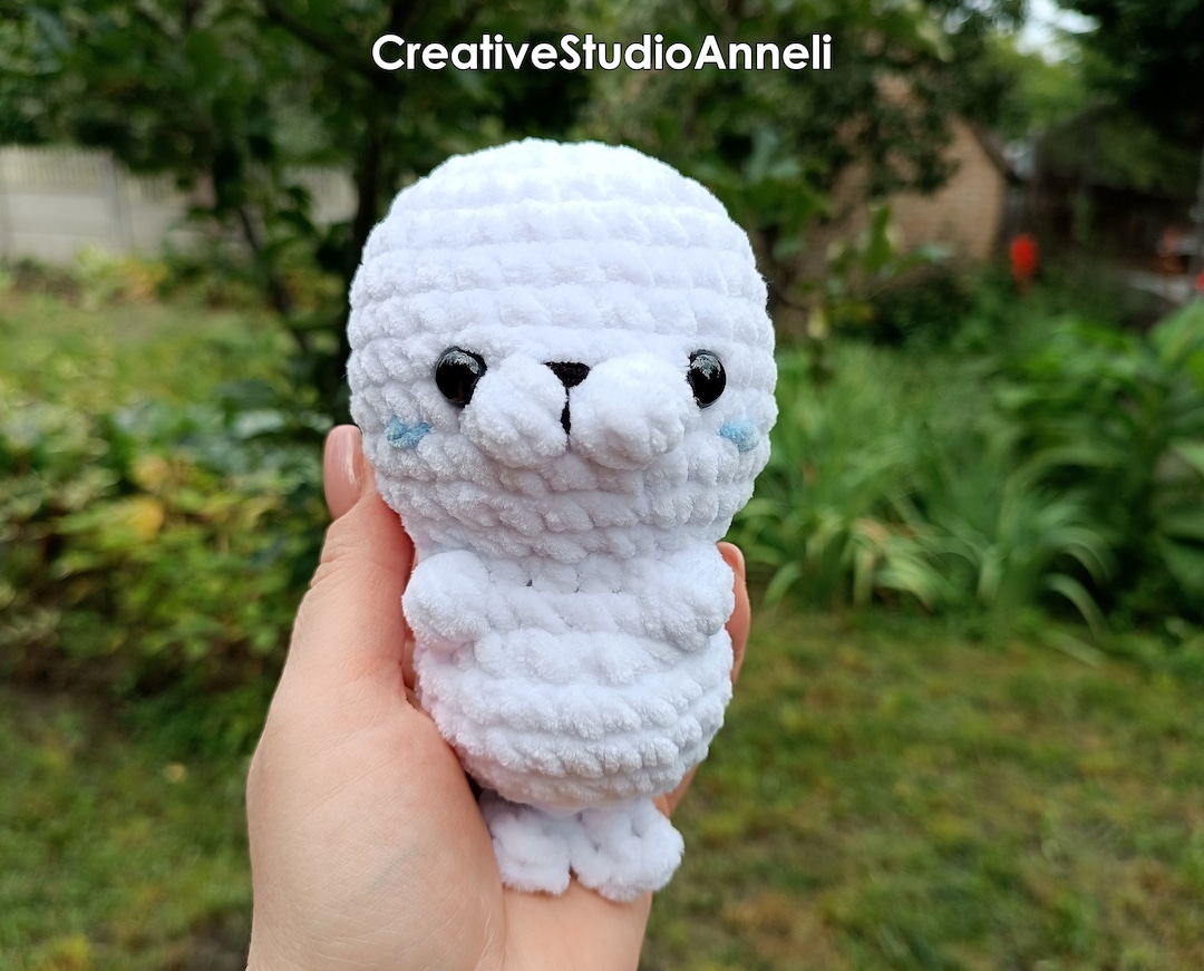 Crochet Baby Animals Plushie/ Baby Seal/ Amigurumi Seal/ Mini/ Pocket ...