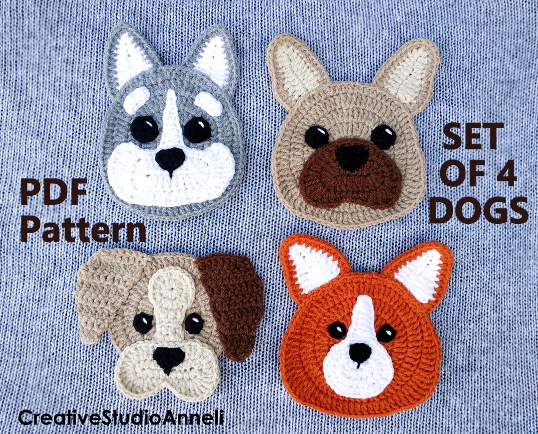 Crochet Pattern/ PDF/ Crochet Applique Pattern/ Applique Animals ...