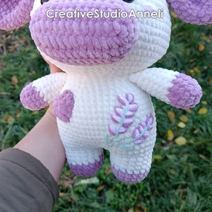Jumbo Crochet Cow Plushie/ Amigurumi Cow/ Animal Plushies/ Lavender Cow ...