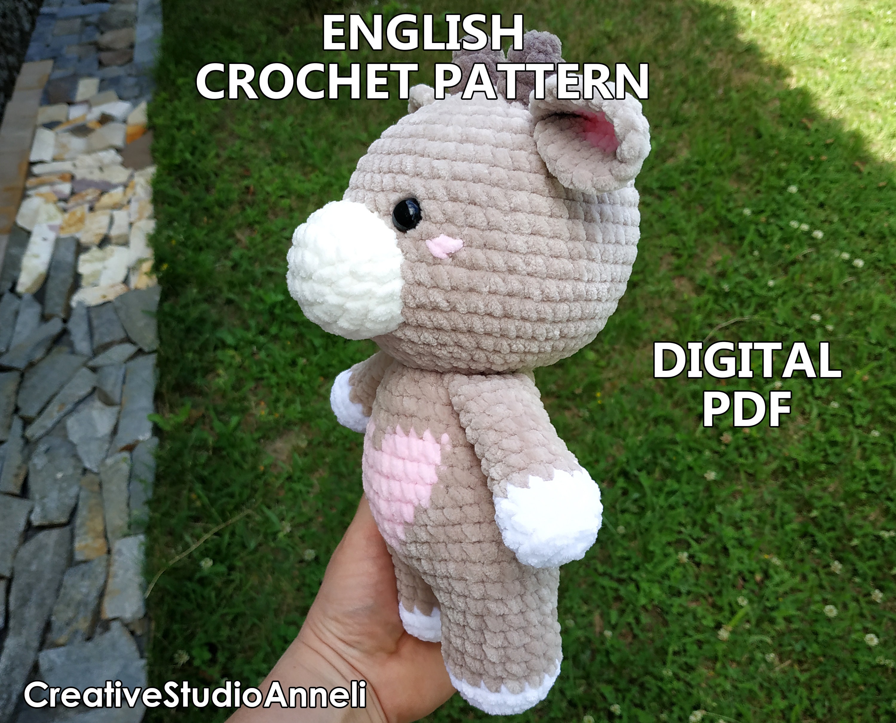 Crochet Cow Plushie PATTERN/ Amigurumi Cow Pattern/ Pdf - Etsy