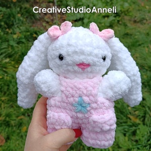 Crochet Fluffy Bunny Plushie/ Cutie Rabbit Plush/ Amigurumi/ Crochet ...
