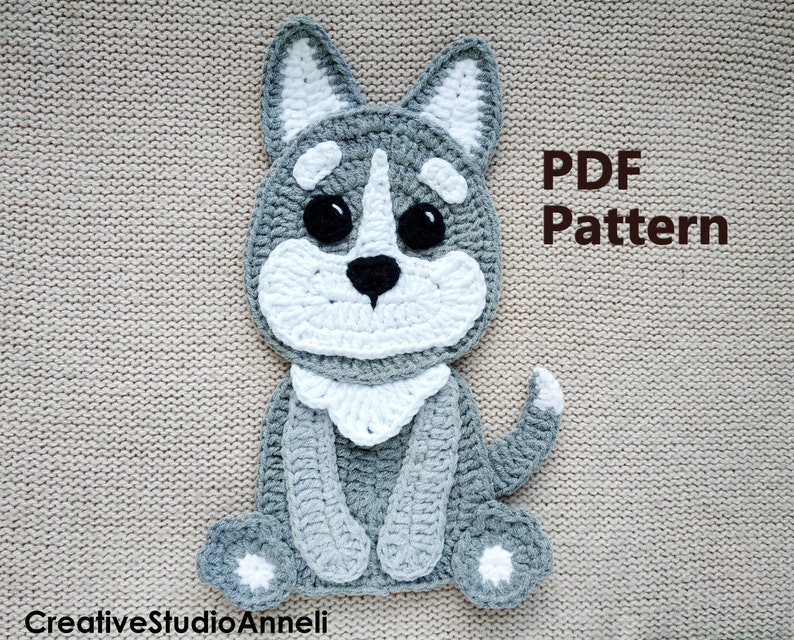 Crochet Pattern/pdf/ Crochet Dog Applique Pattern/ Crochet - Etsy