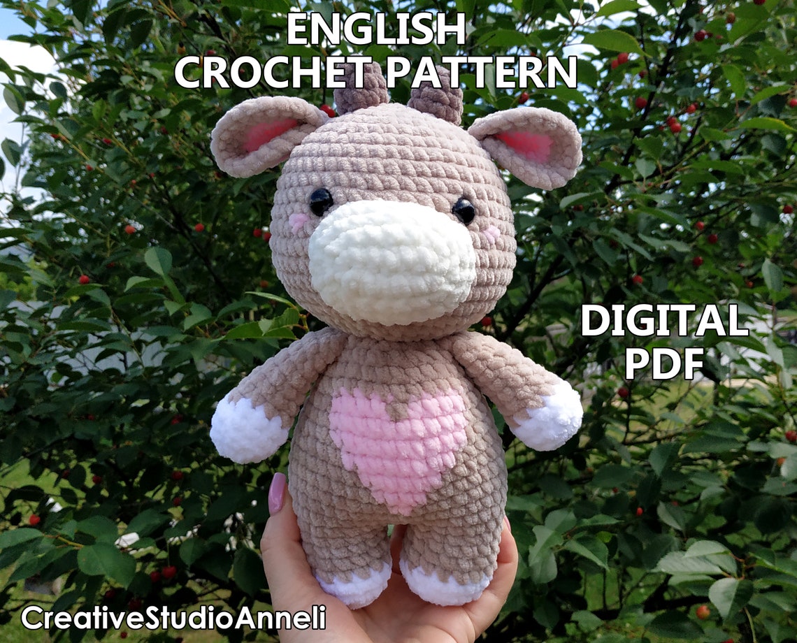 Crochet Cow Plushie PATTERN/ Amigurumi Cow Pattern/ Pdf - Etsy