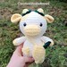 Crochet Lemon Cow Plushie/ Stuffed Cow Plush/fruit Chubby Cow/ Farm ...