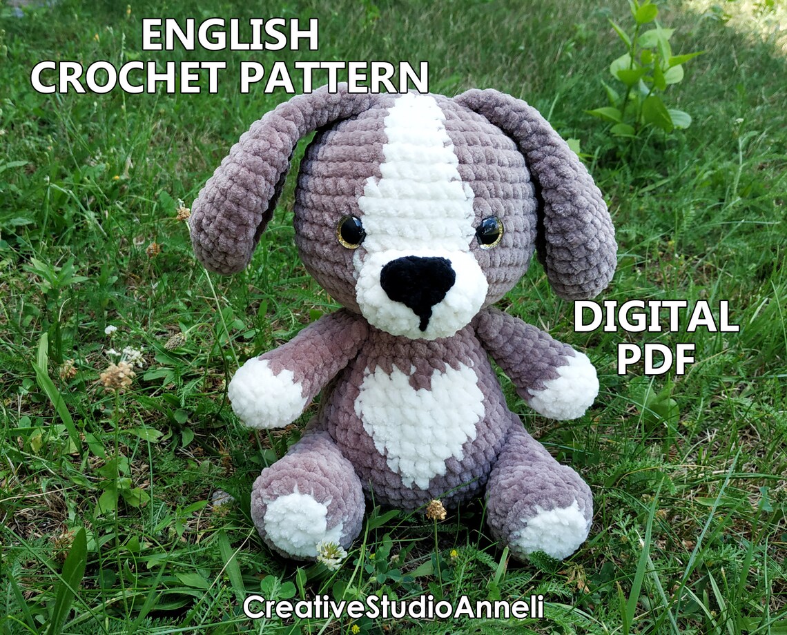 Crochet Puppy Plushie Pattern: Amigurumi Dog (PDF Tutorial) - Etsy
