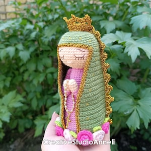 Blessed Virgin Mary Crochet Amigurumi/ Virgin Mary Amigurumi Doll ...