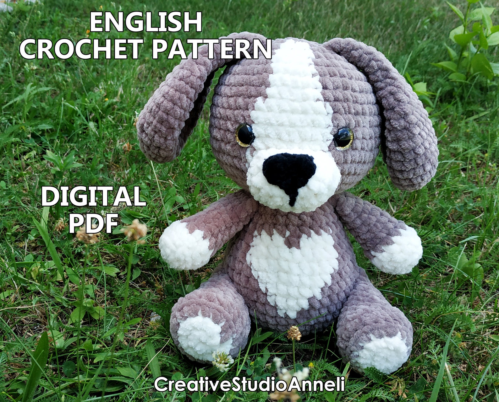 Crochet Puppy Plushie Pattern: Amigurumi Dog (PDF Tutorial) - Etsy