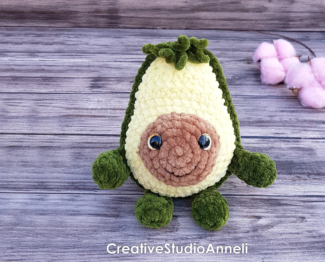 Amigurumi Crochet Avocado Toy/ Kawaii Avocado Plush Toy/ St. Valentine ...