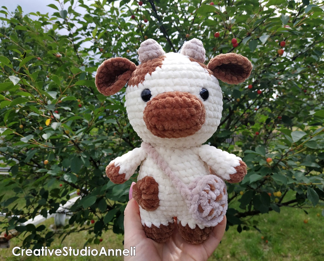 Vache au crochet / Peluche de vache à biscuits / Peluche de vache ...